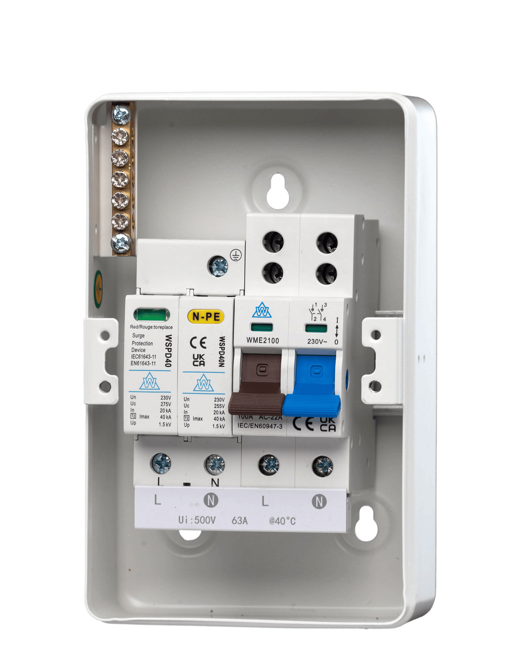 WCED Metal Consumer Unit IP65 (empty). WMIP5-EV – UK EV Installers Shop