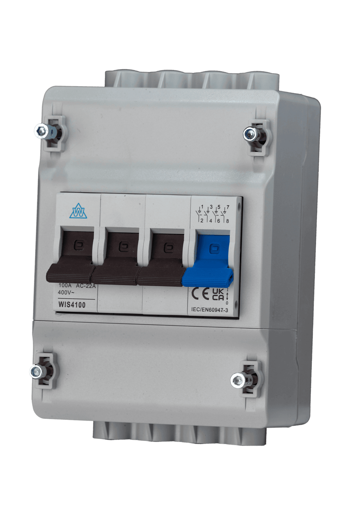 WCED 4 Pole Meter Isolator with Twin Screw Terminal Main Switch, with ...