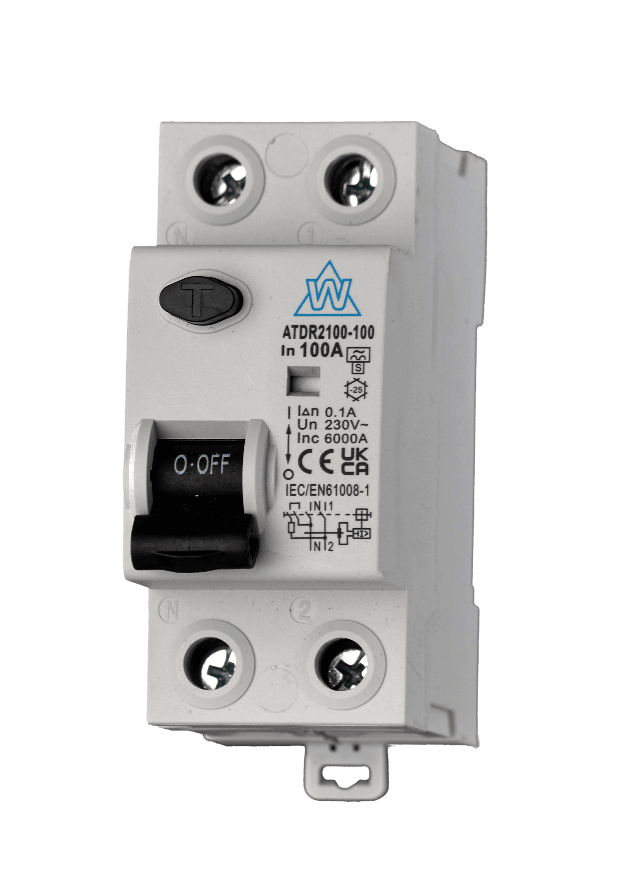 WCED 2 pole 63A – 100A Time Delay RCD Type A 100mA. ATDR2 – UK EV ...