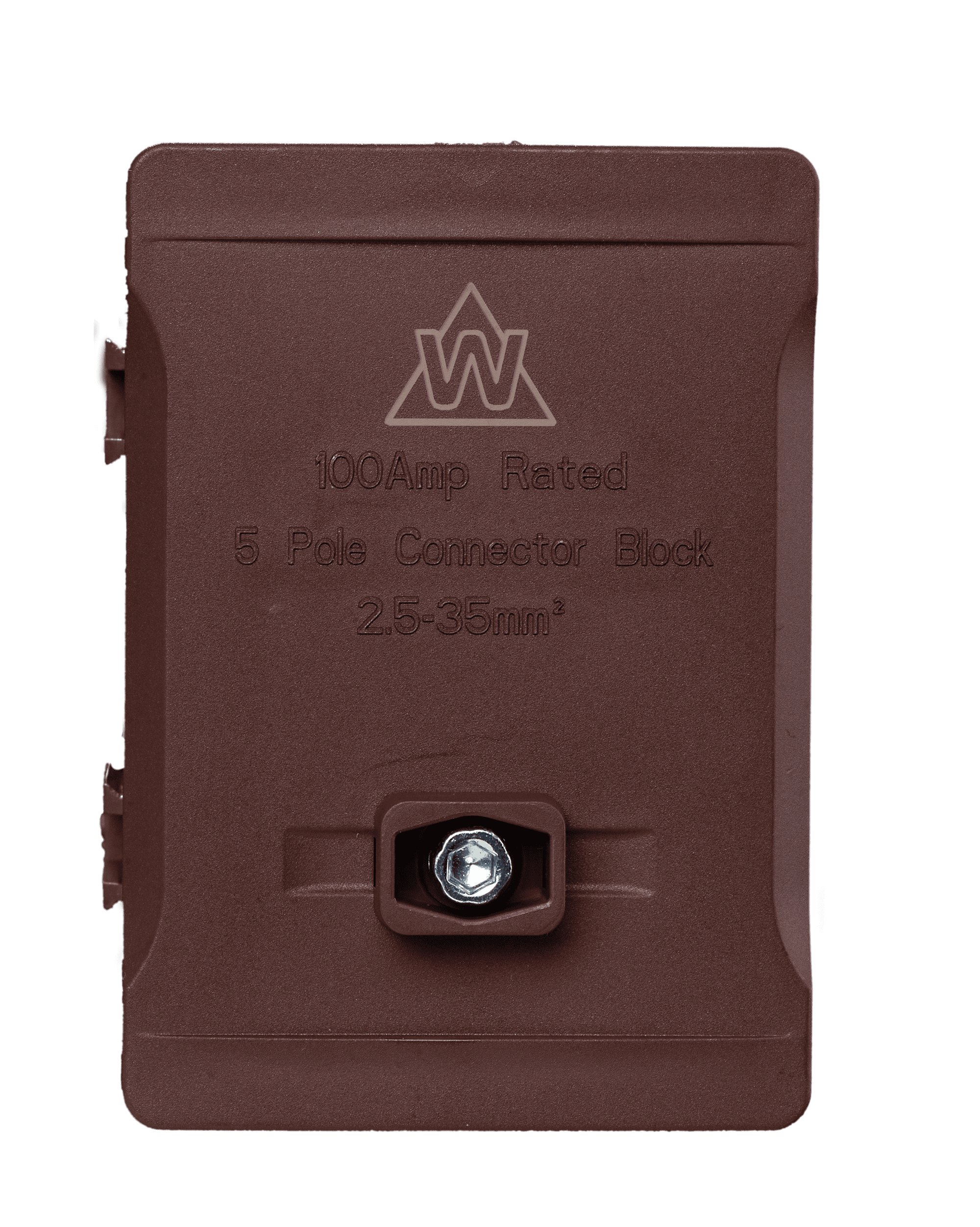 WCED Single Pole 100A terminal block (brown). WTB5-BR – UK EV ...