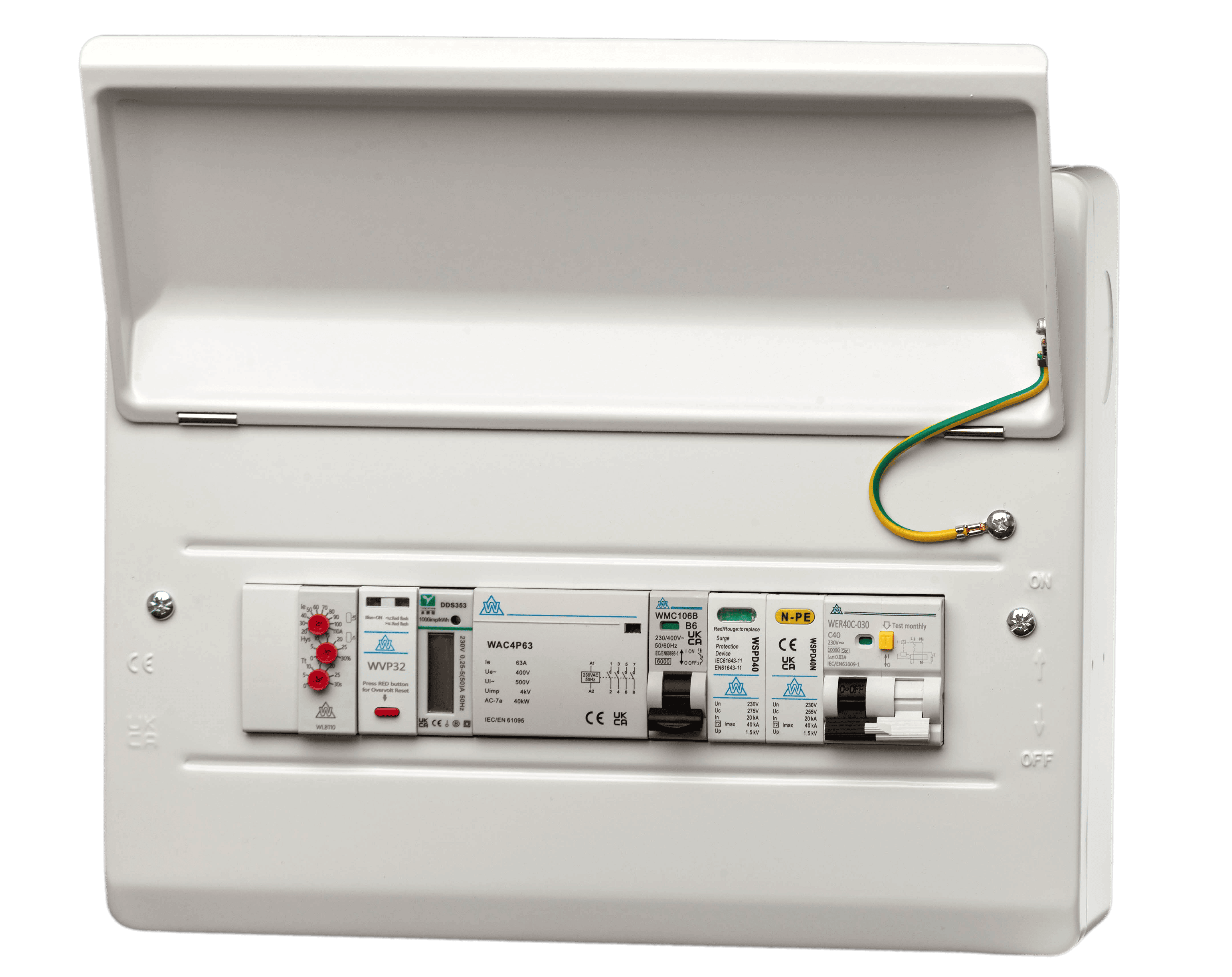 WCED PME Loss Unit 10 Mod c/w C40 RCBO /4P63A contactor, SPD & PME ...