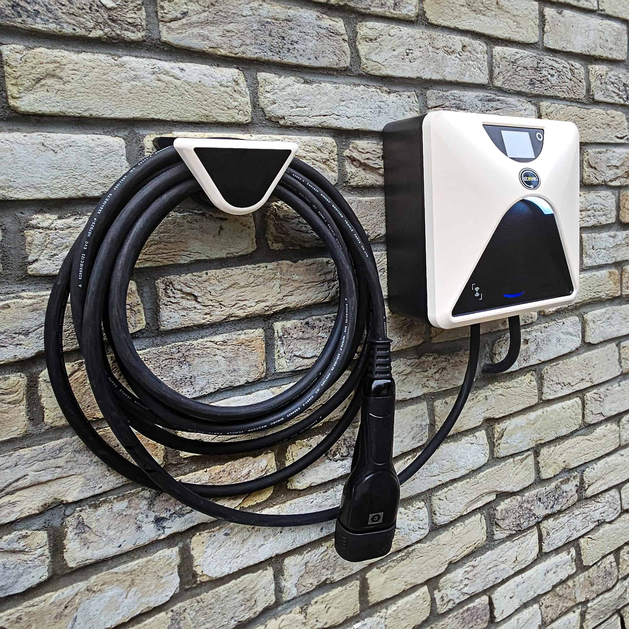 Stevie EV 7.4kW on-wall EV Charger (no display). Stevie 1 – OWS – UK EV ...