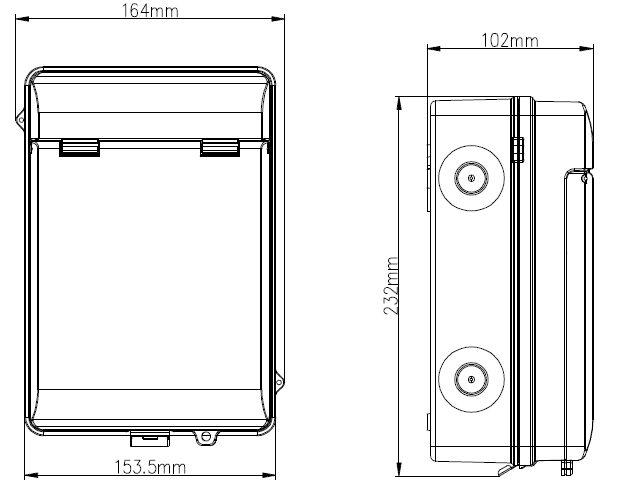 IP65 Metal A Type 25A B curve RCBO EV Protection Unit Plus Type 1 + 2 ...