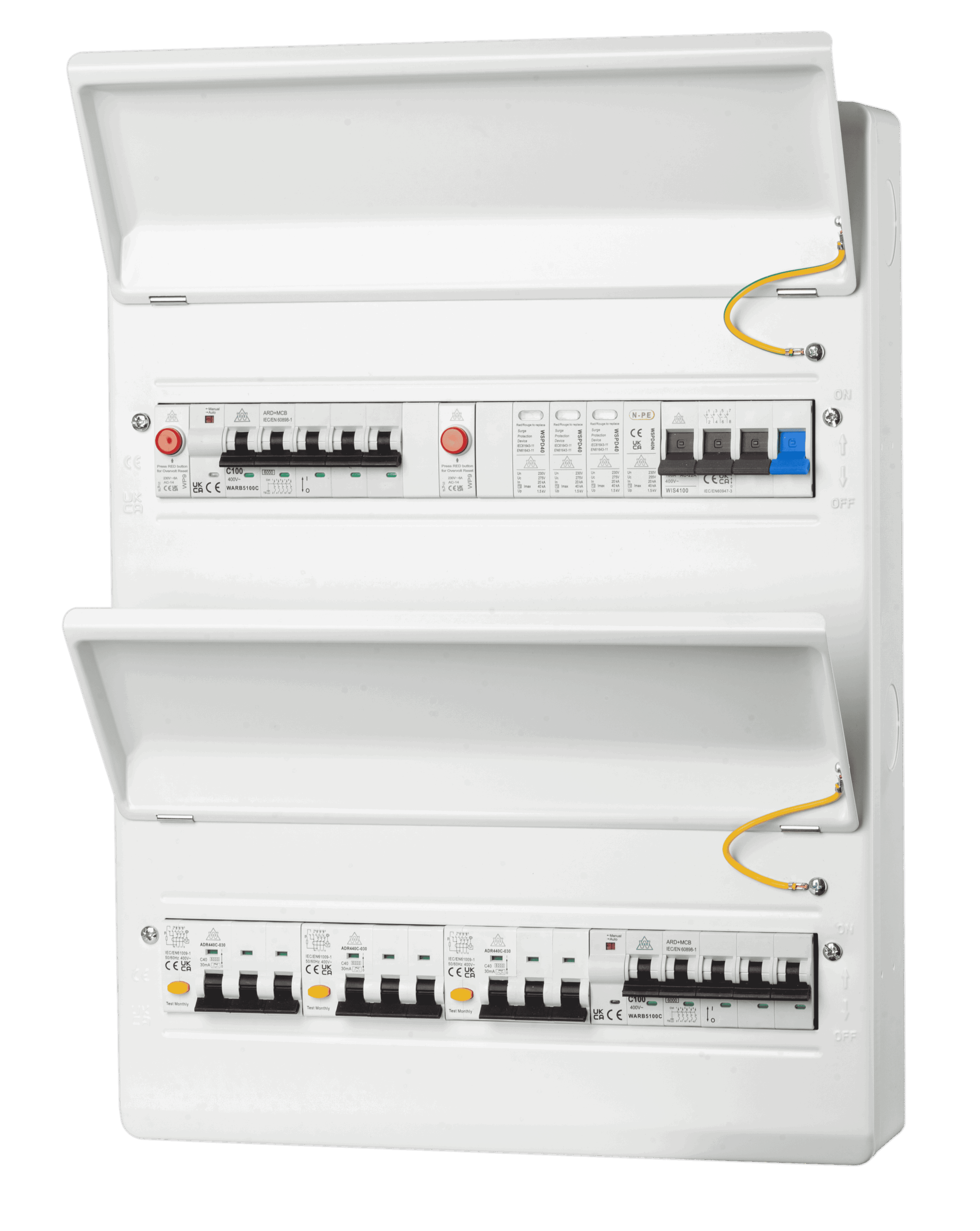 matt:e MTE/A 5P 40A Auto reset 5 Pole MCB with built in PEN fault ...