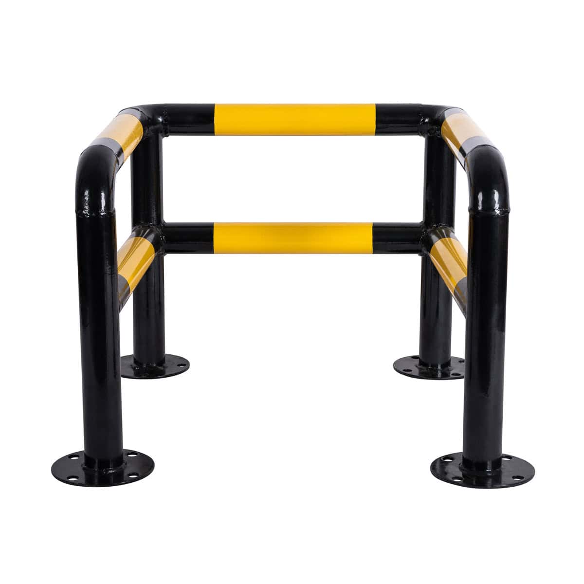 Charge M8 Steel Quad Post Barrier | 3 Side Protection| Black and Yellow ...