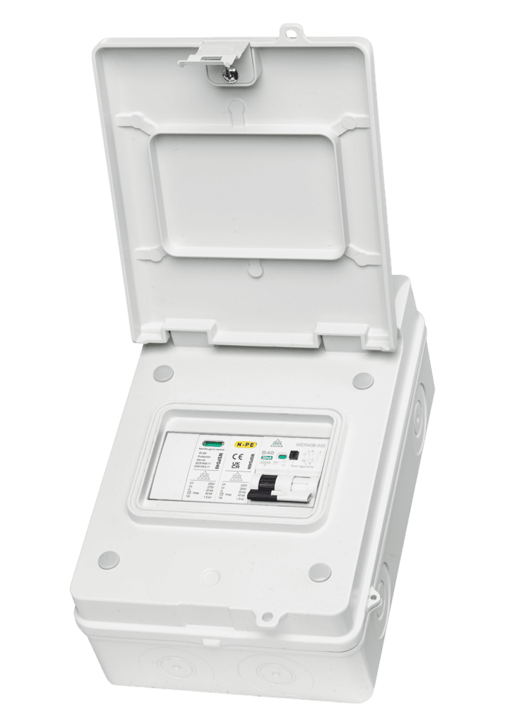 WCED IP65 Metal A Type 40A B curve RCBO EV Protection Unit Plus Surge ...
