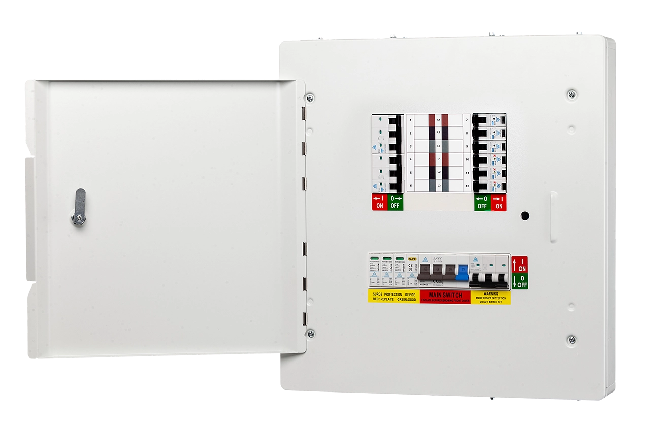 WCED 4 Way TPN Distribution Board c/w 4P 125A Main Switch + 4P SDP ...