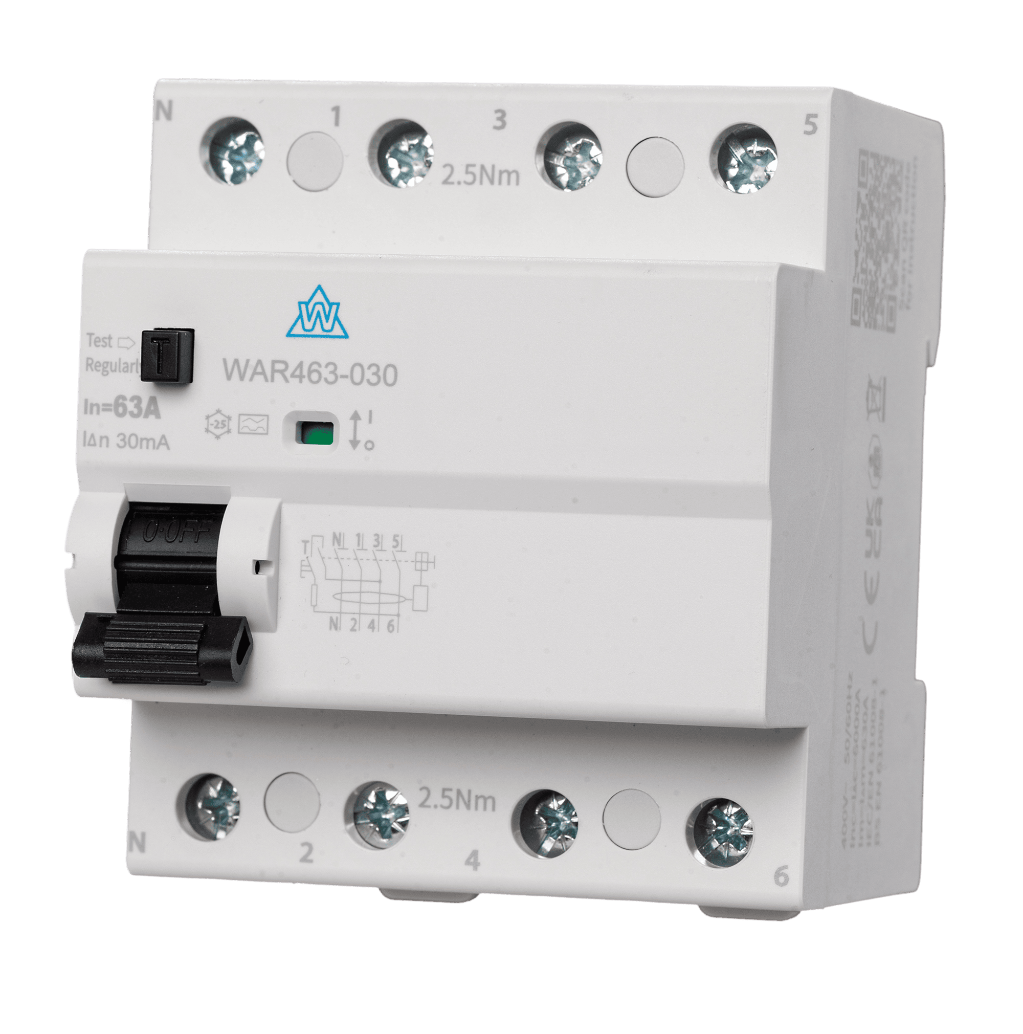 WCED 4 pole 63A-100A 30Ma High immunity Type A RCD. – UK EV Installers Shop