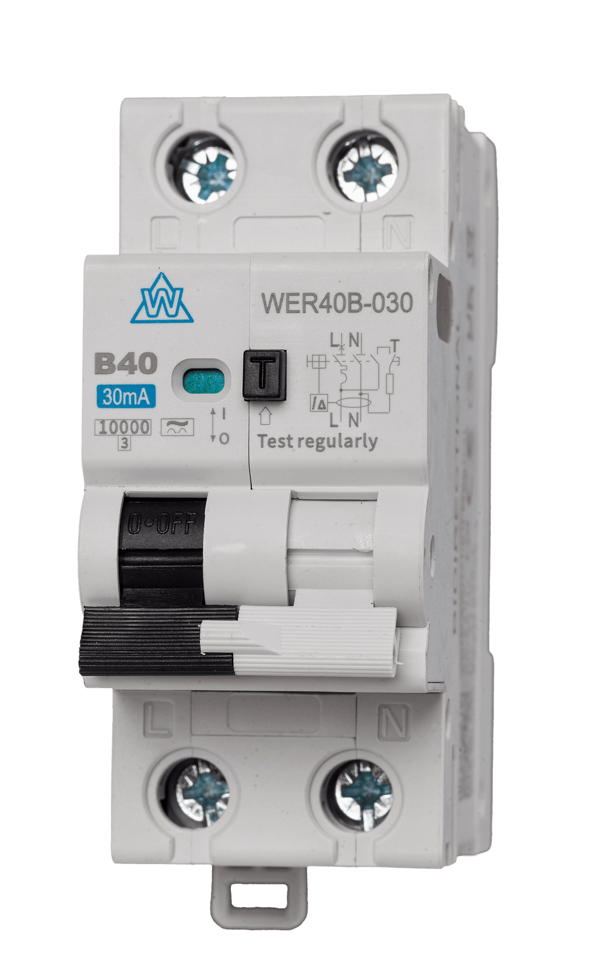 WCED A-Type B Curve 6-40A 30mA High Immunity RCBO. WER**B-030 – UK EV ...