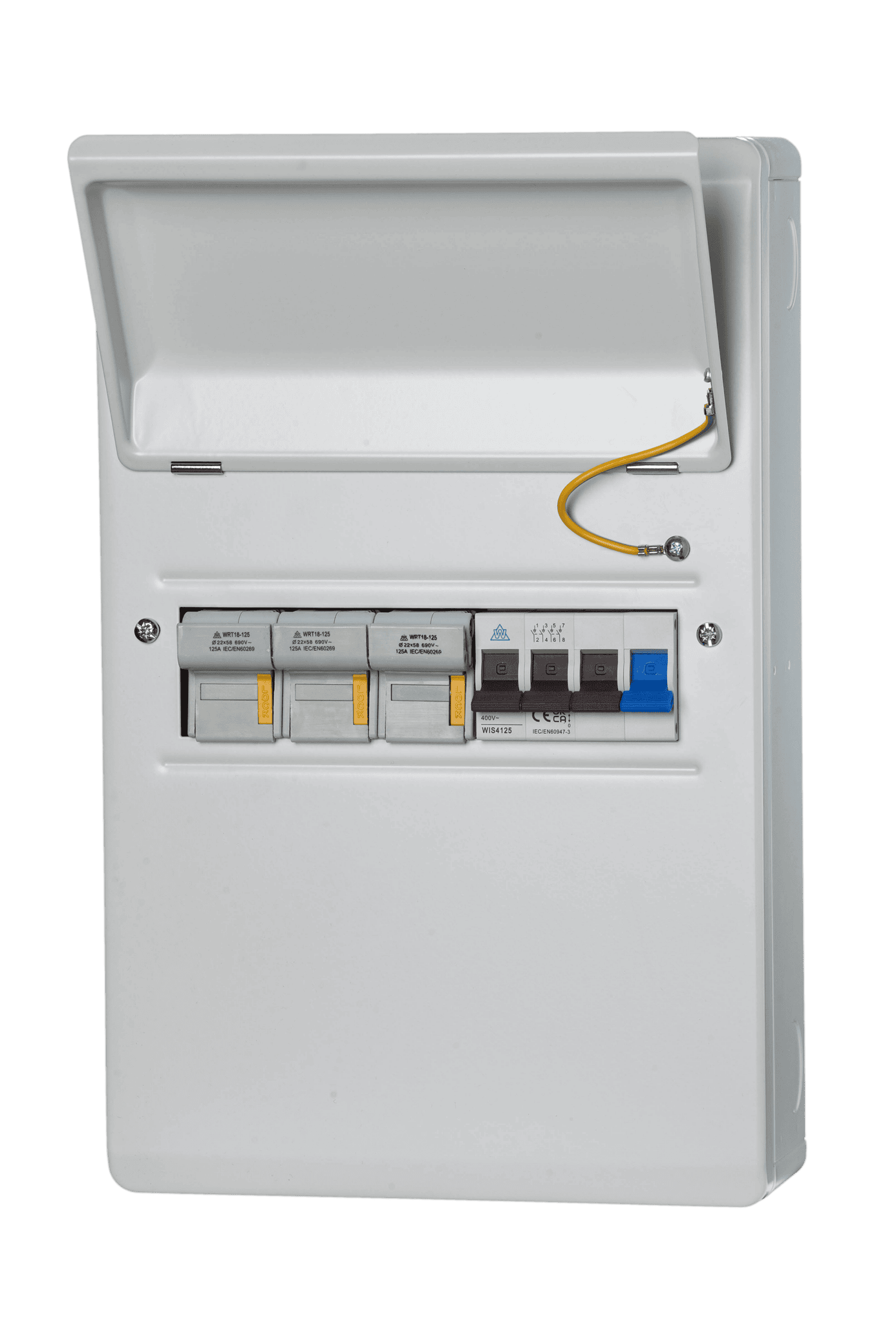 WCED IP40 6 ways METAL ENCLOSURE. WFMS/3P – UK EV Installers Shop