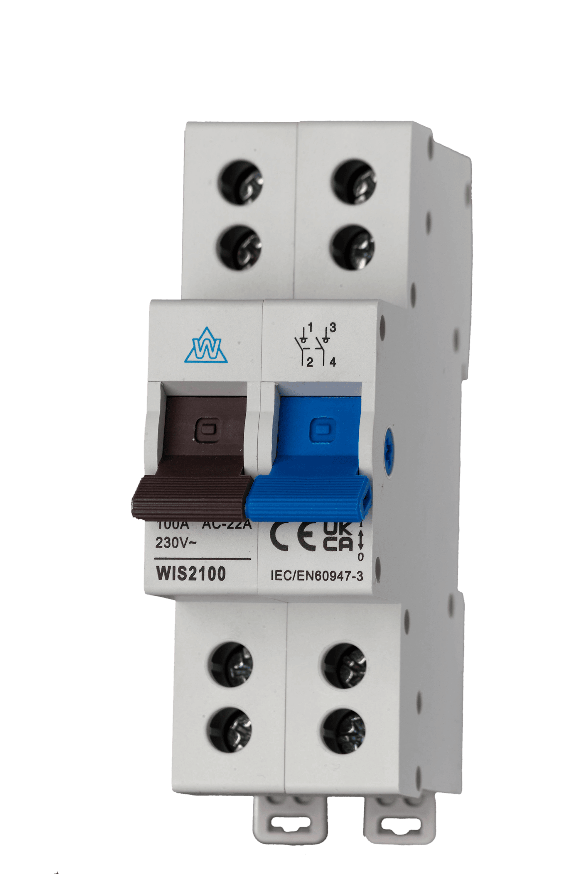 WCED 2 pole 100A Twin Screw terminal M/S Main Switch. WIS2100 – UK EV ...