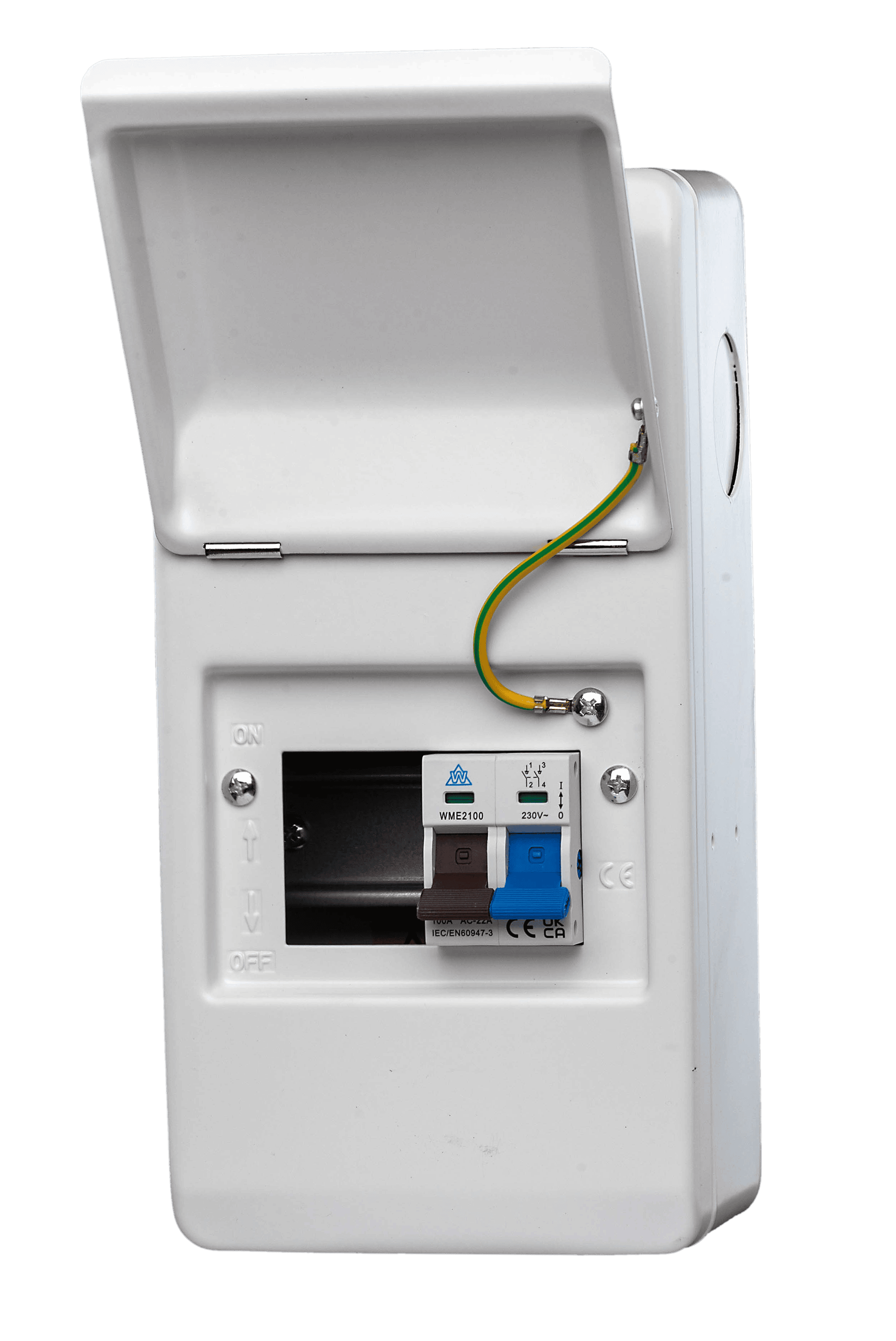 WCED 4 Mod 2 Way Main Switch Consumer Unit. WME04/MS100 – UK EV ...