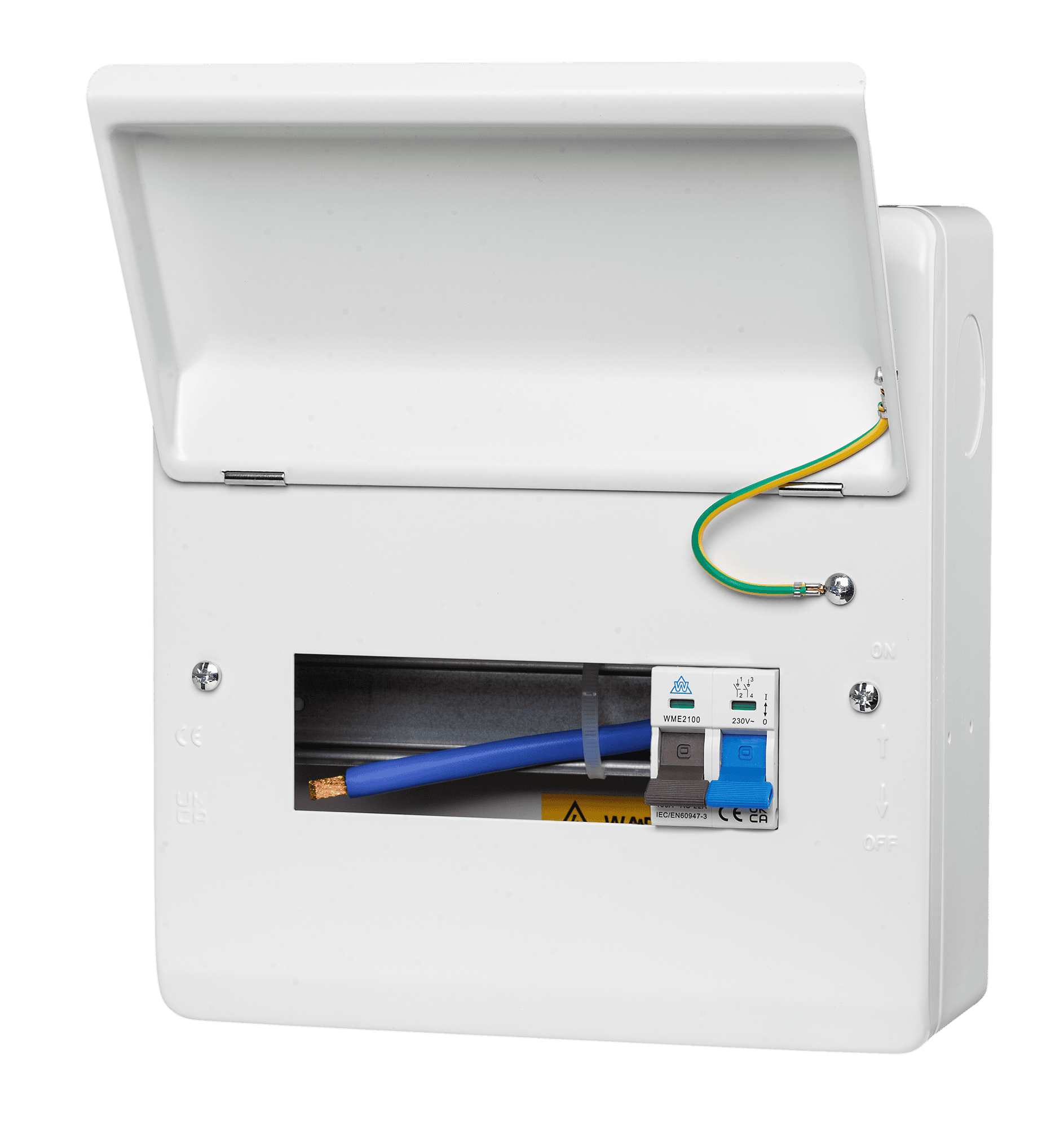 WCED 8 Mod 6 Way Main Switch Consumer Unit. WME08/MS100 – UK EV ...