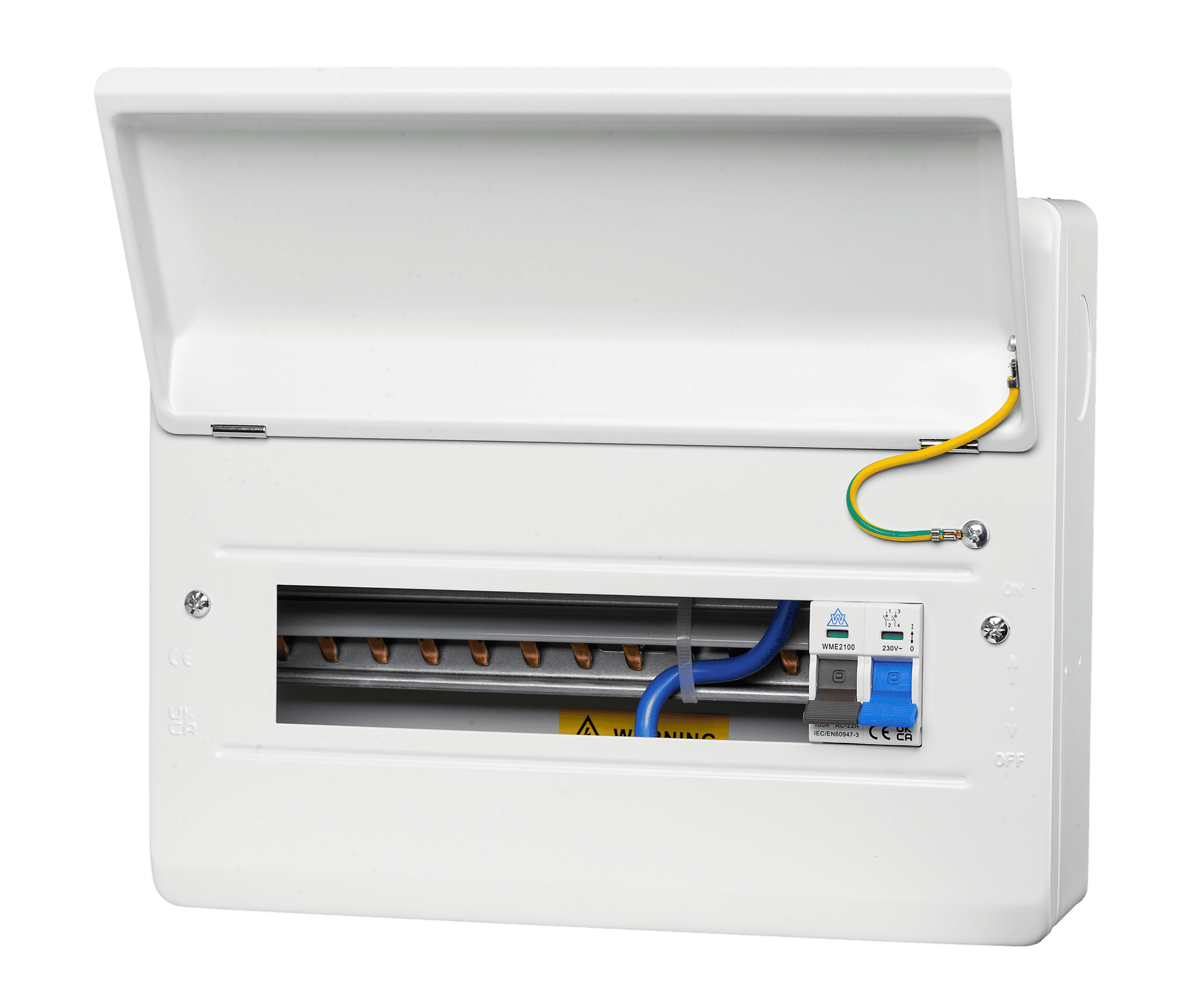 WCED 12 Mod 10 Way Main Switch Consumer Unit. WME12/MS100 – UK EV ...