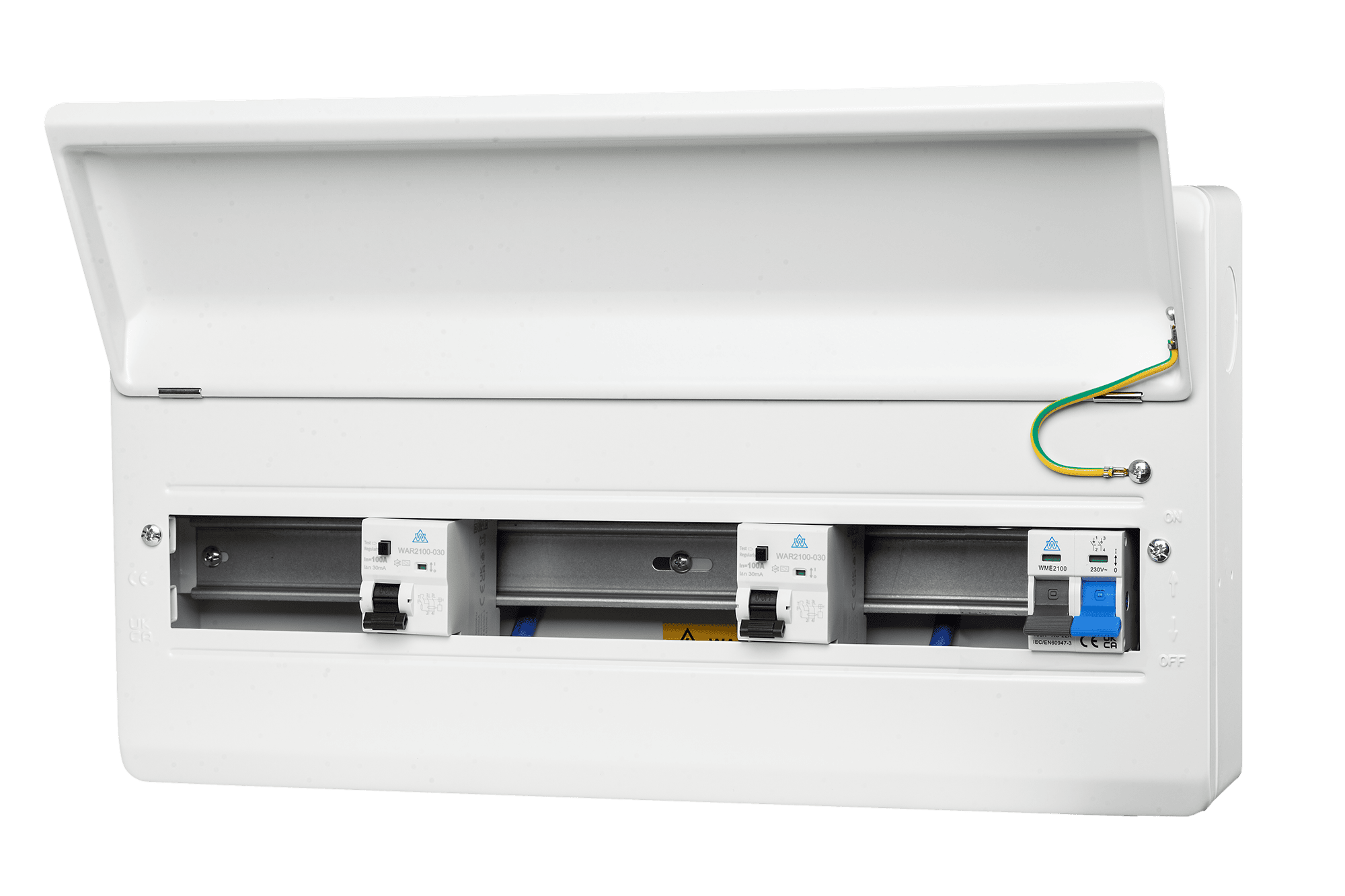 WCED 22 mod 16 ways Twin 2x 100A RCD Metal Consumer Unit. WME22100TR ...
