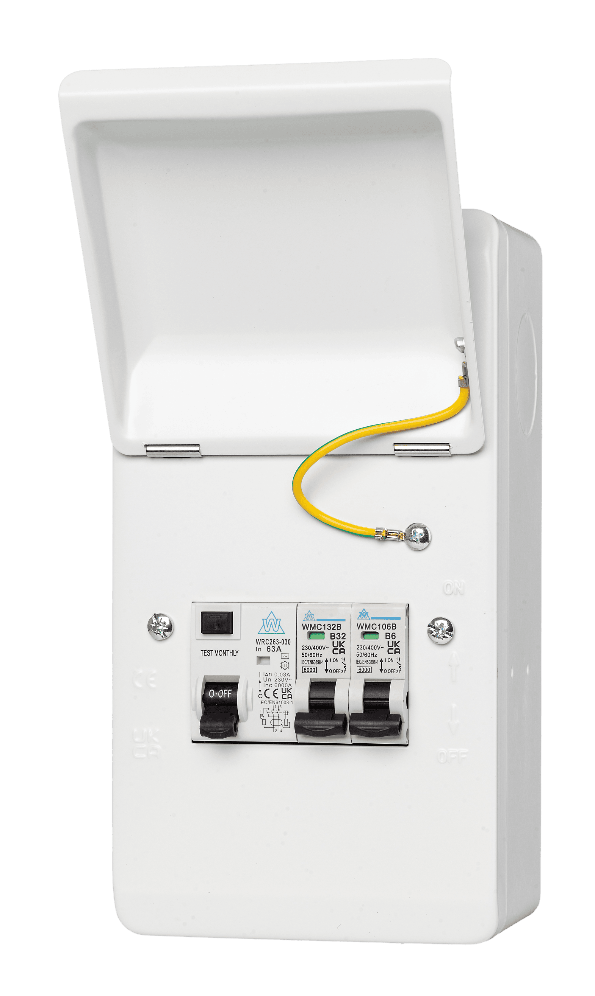 WCED Metal 6+16A MCB 4 way Garage Unit c/w 63A RCD. WMGU04/616 – UK EV ...