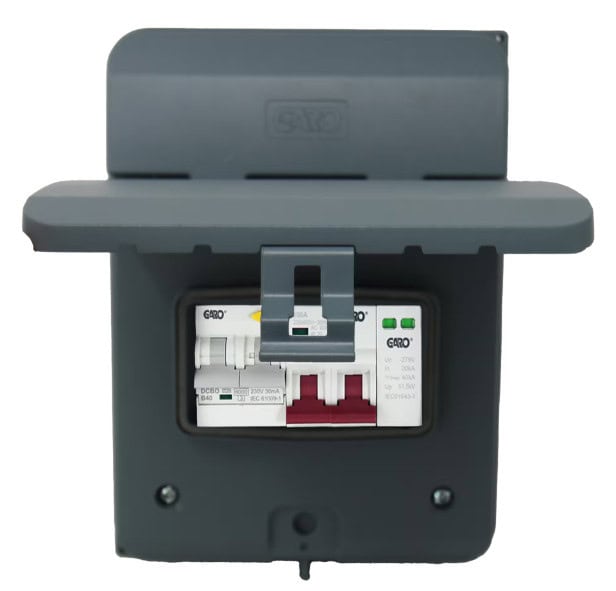 Garo MCU IP65 SPD, Isolator, 40A bi-directional RCBO. GMS5EV40R – UK EV ...