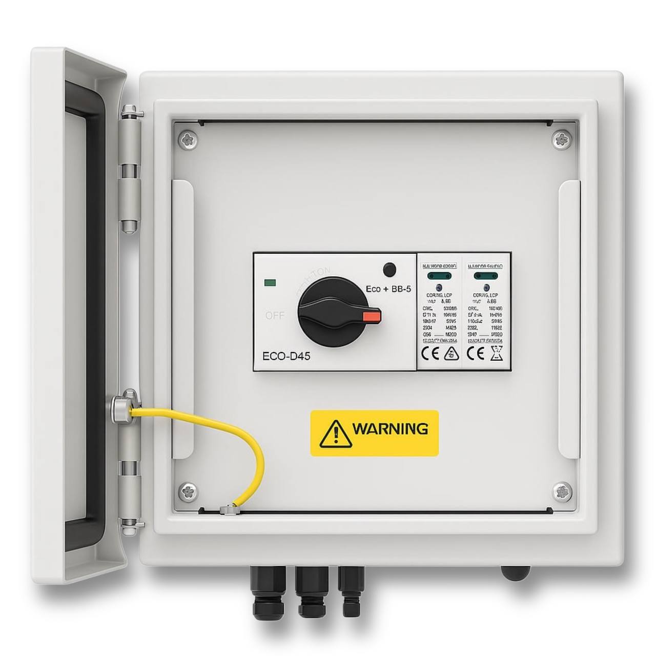 1 Way DC Isolator with Type II SPD in Metal Enclosure, MC4 Connections ...